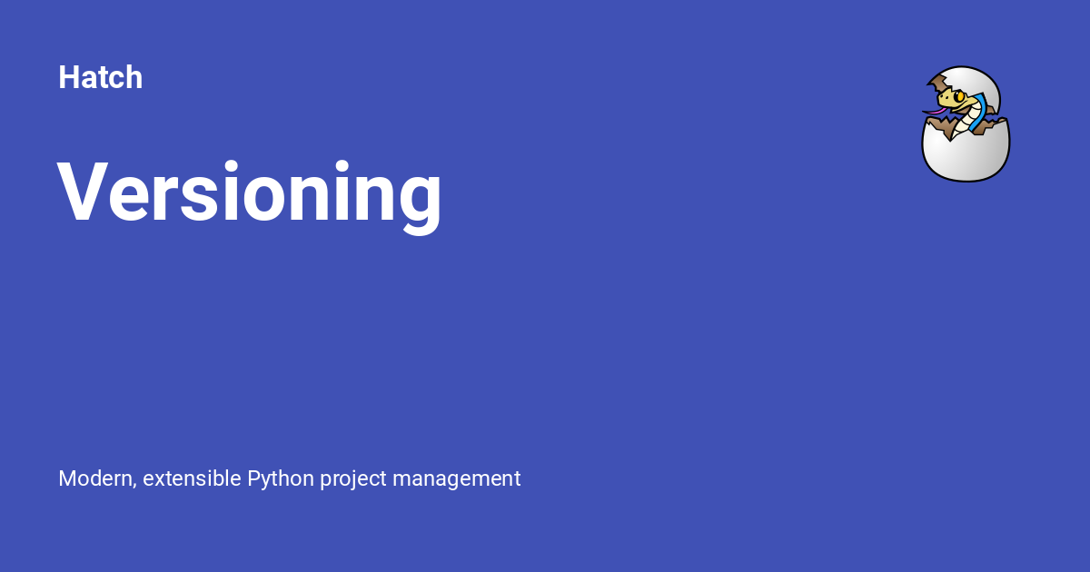 Versioning - Hatch