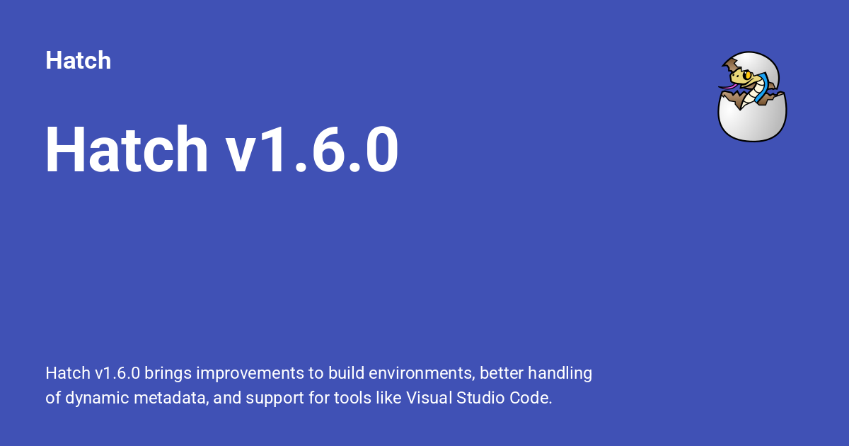 Hatch v1.6.0 - Hatch